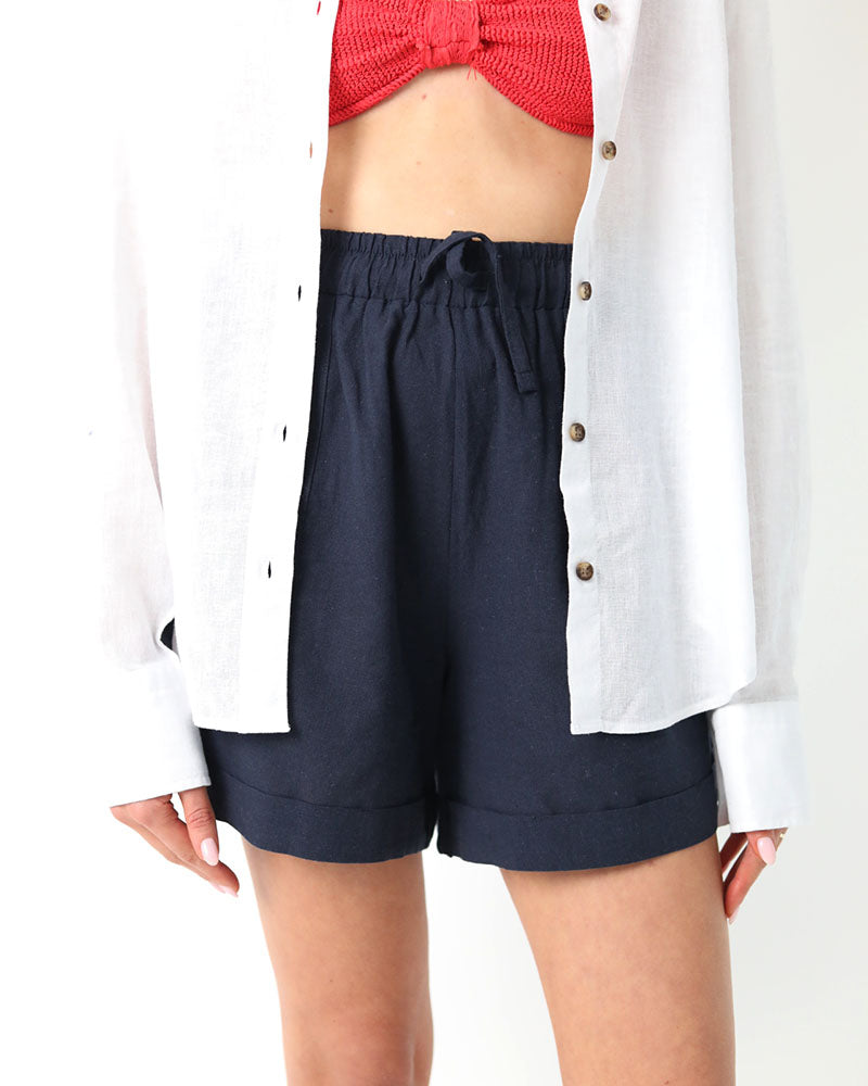 Condesa Short | Navy Linen – Jam Industries