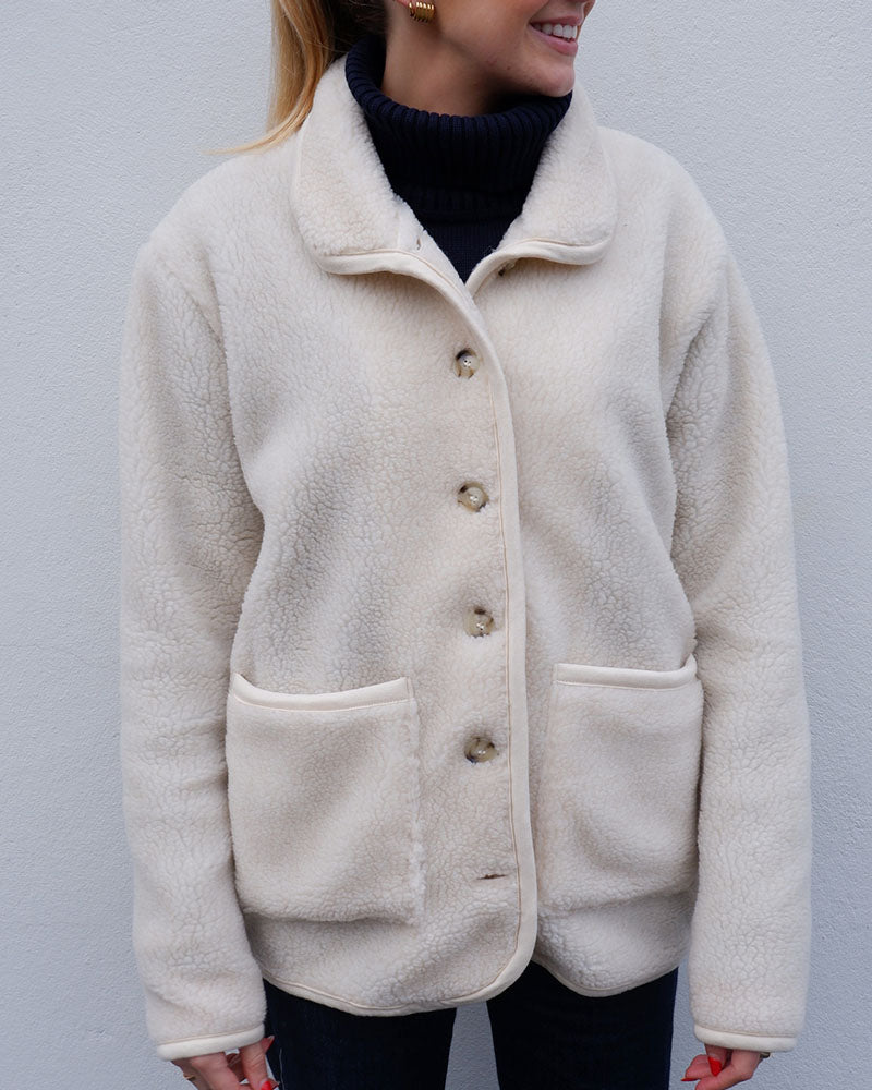 Teddy jacket | Pile fleece Off White – Jam Industries